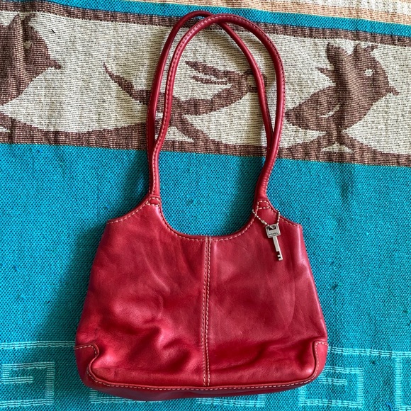 Fossil | Bags | Fossil Red Leather Pursebag | Poshmark